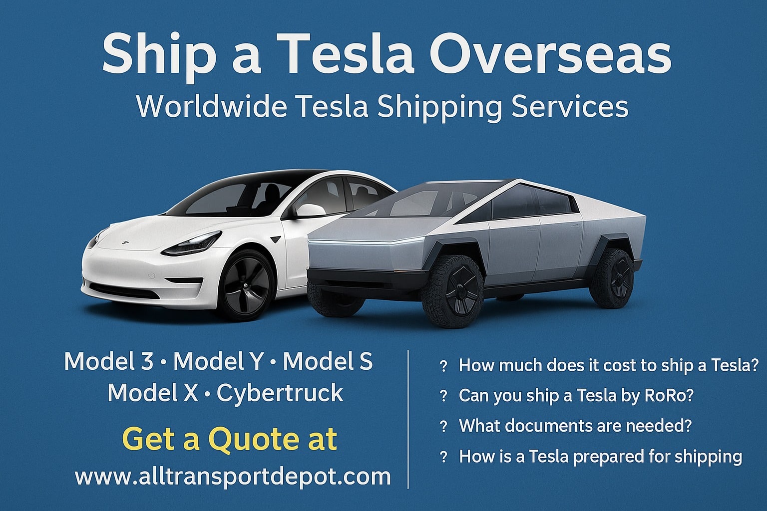 How to Ship a Tesla Overseas - ALL TRANSPORTDEPOT