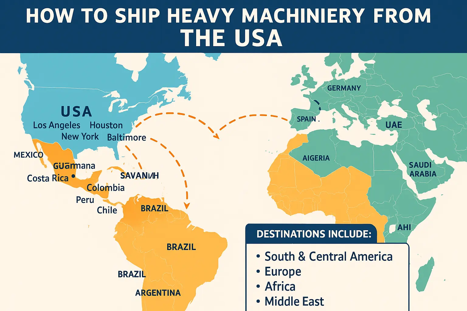 How to Ship Heavy Machinery from the USA - ALL TRANSPORTDEPOT