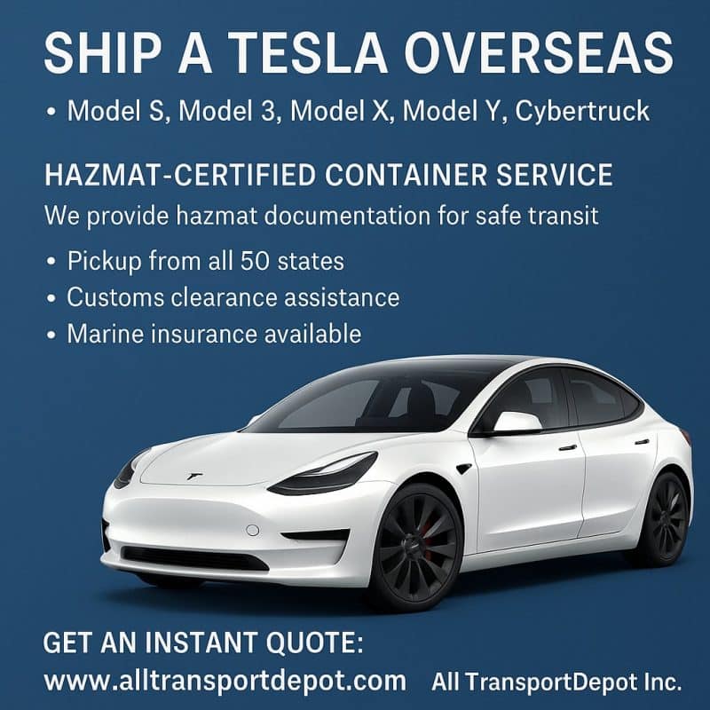 How to Ship a Tesla Overseas - ALL TRANSPORTDEPOT